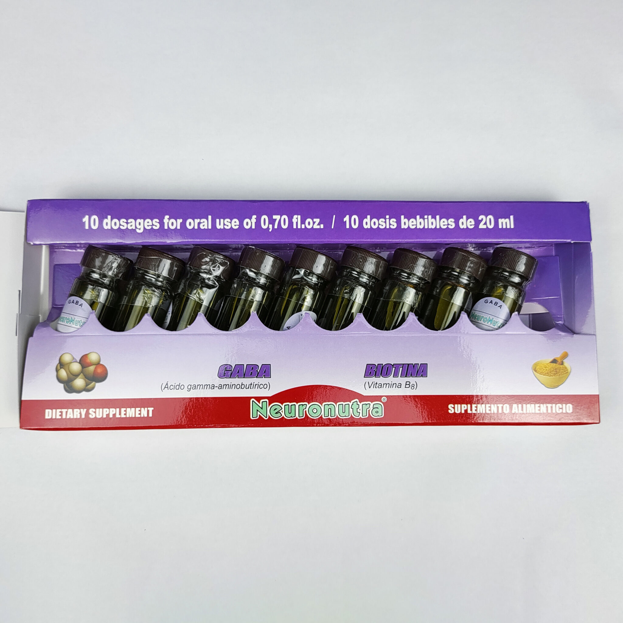 AMPOLLETAS GABA con VITAMINA B8 (BIOTINA) – Boticate